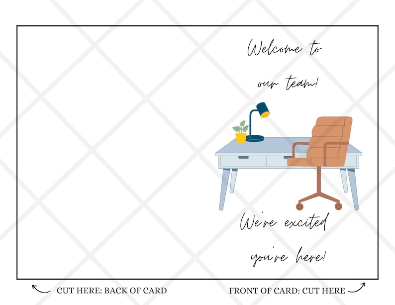 Welcome to Our Team, We're Excited You're Here 5x7 Inch Digital ...