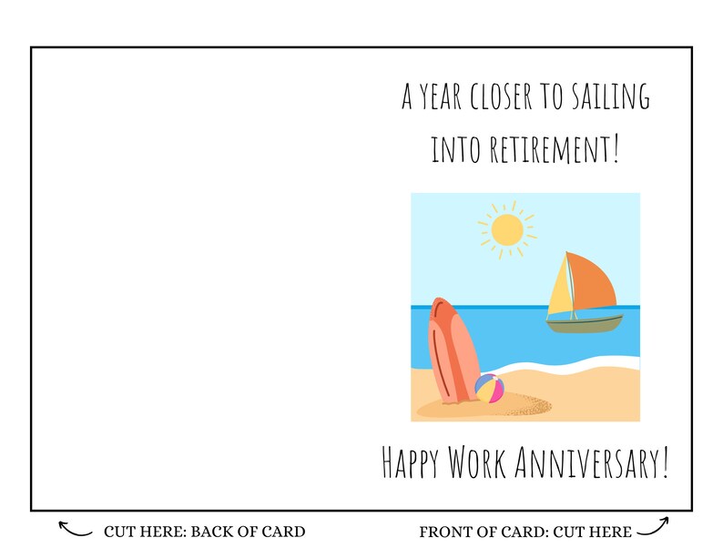 Another Year Closer to Sailing Into Retirement- Happy Work Anniversary ...