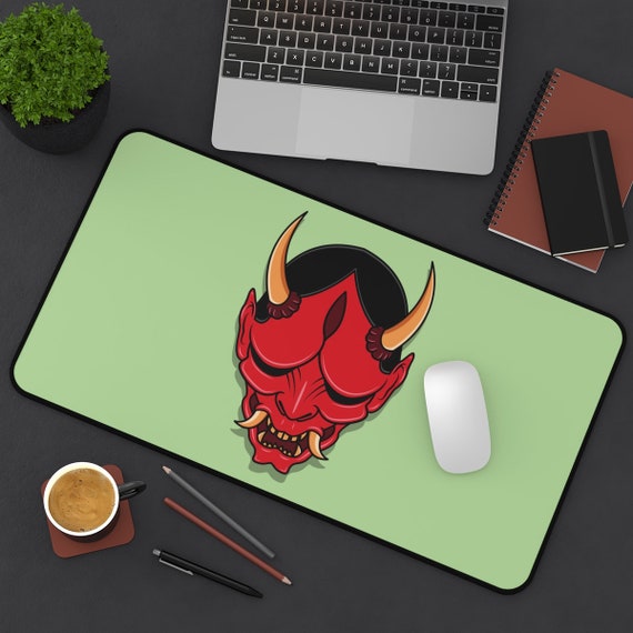 Oni Deskmat Oni Mousepad Oni Desk Pad Oni Desk Decor Oni Desk | Etsy
