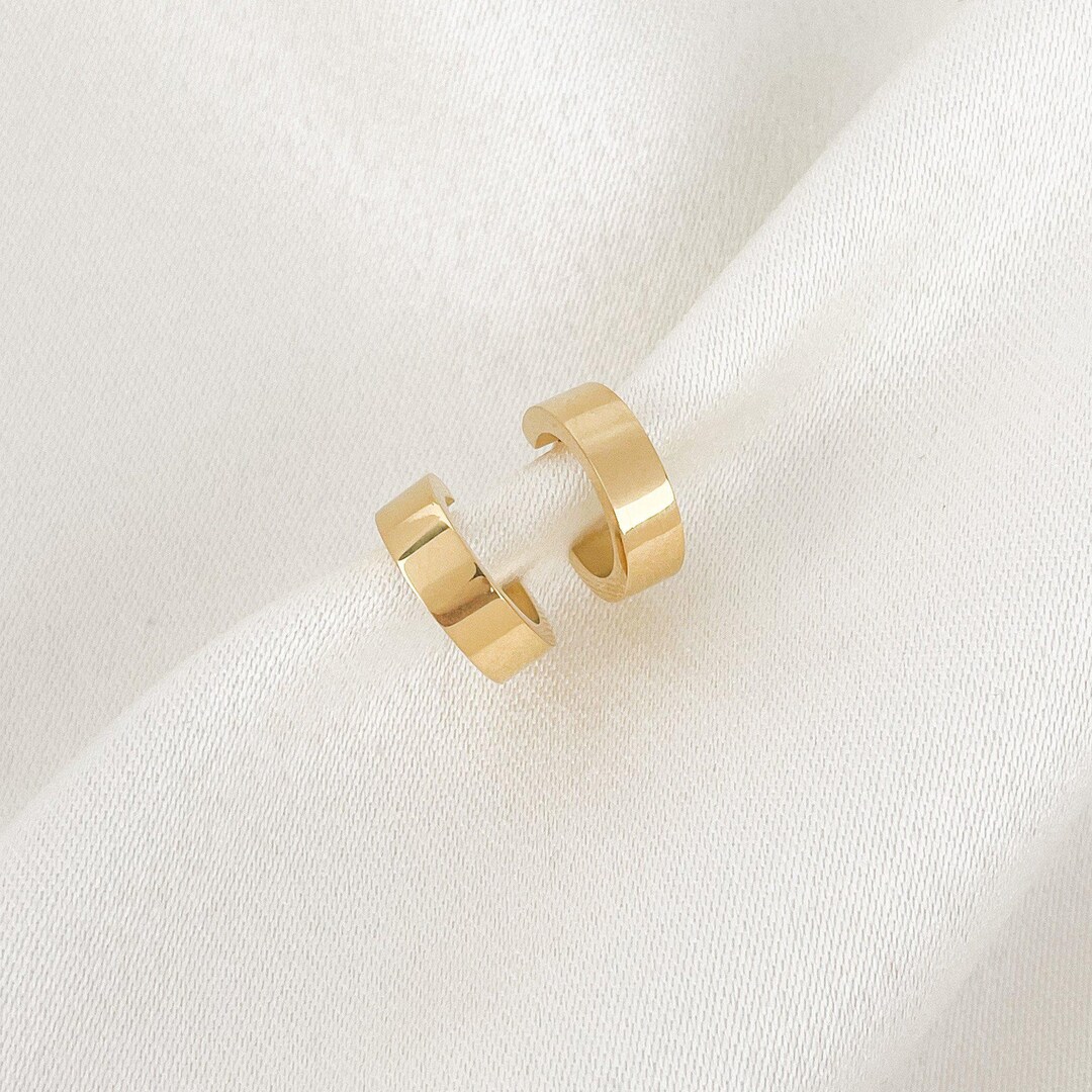 Mini Gold Hoops, 18K PVD Gold Plated, Mini Gold Huggie Earrings, Tiny ...