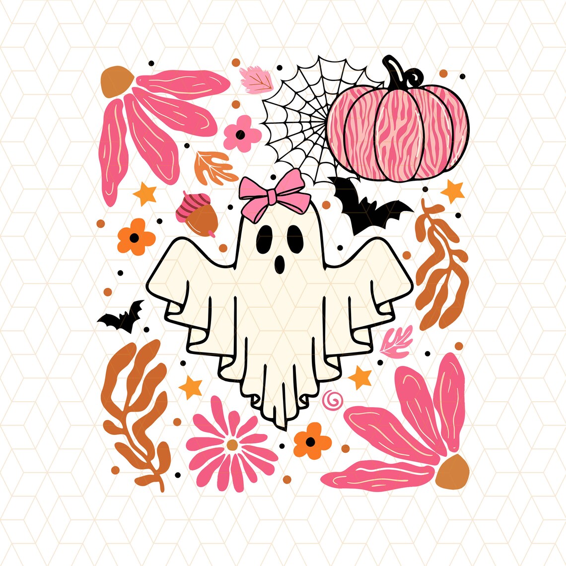 Flower Retro Spooky Halloween Png, Spooky Season Png, Retro Halloween ...
