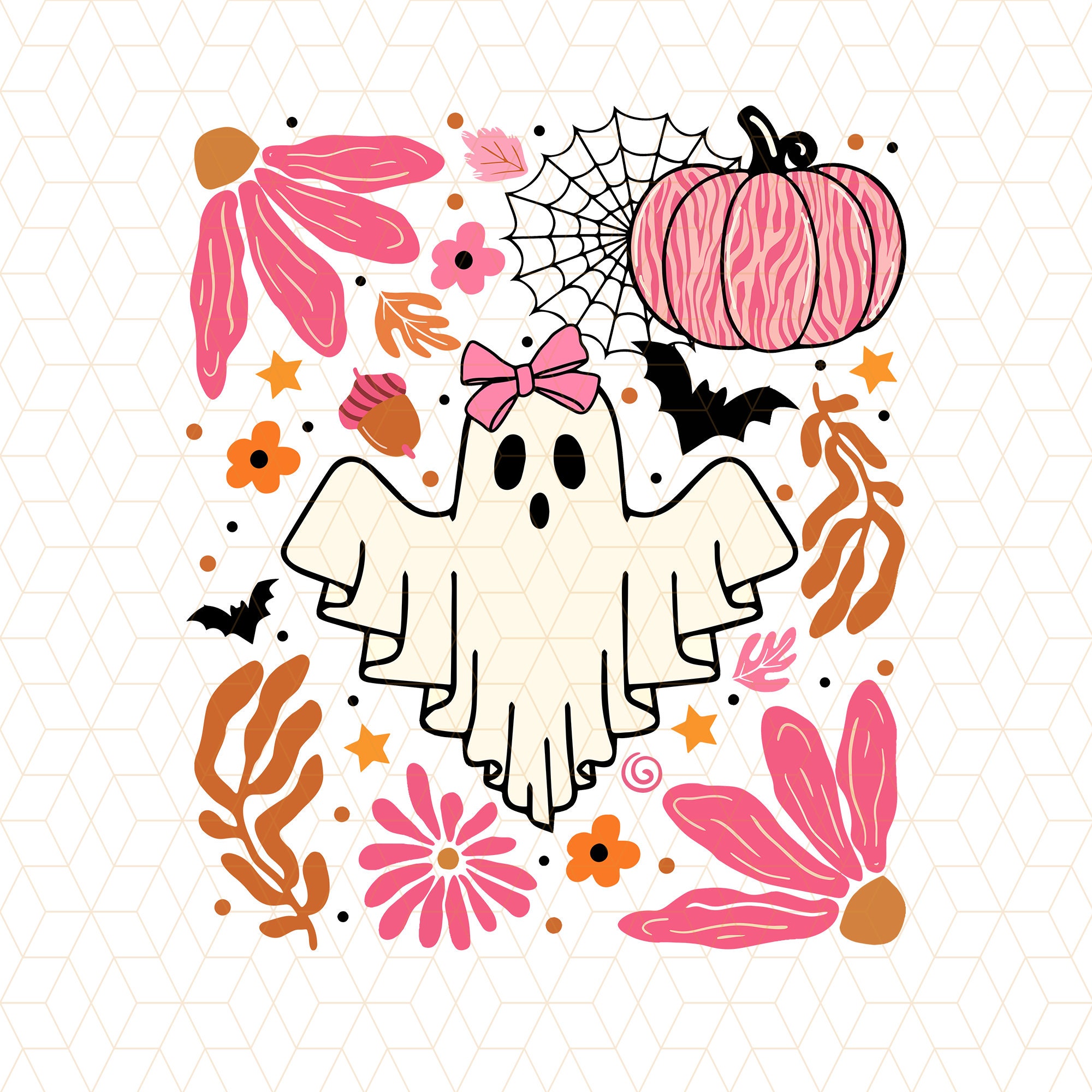 Flower Retro Spooky Halloween Png, Spooky Season Png, Retro Halloween ...