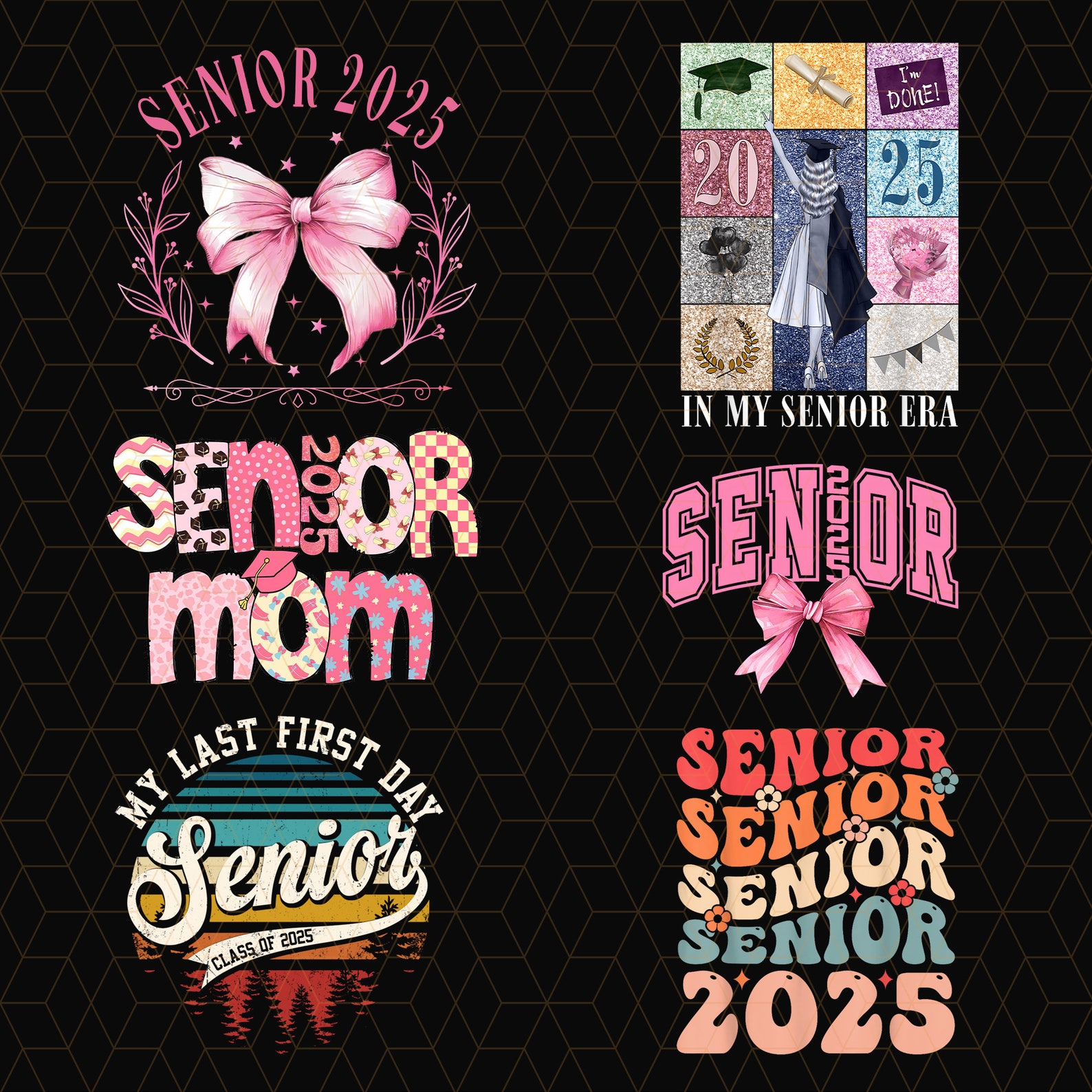 Senior 2025 Bundle Png, Graduation Bundle Png, Senior Class of 2025 ...