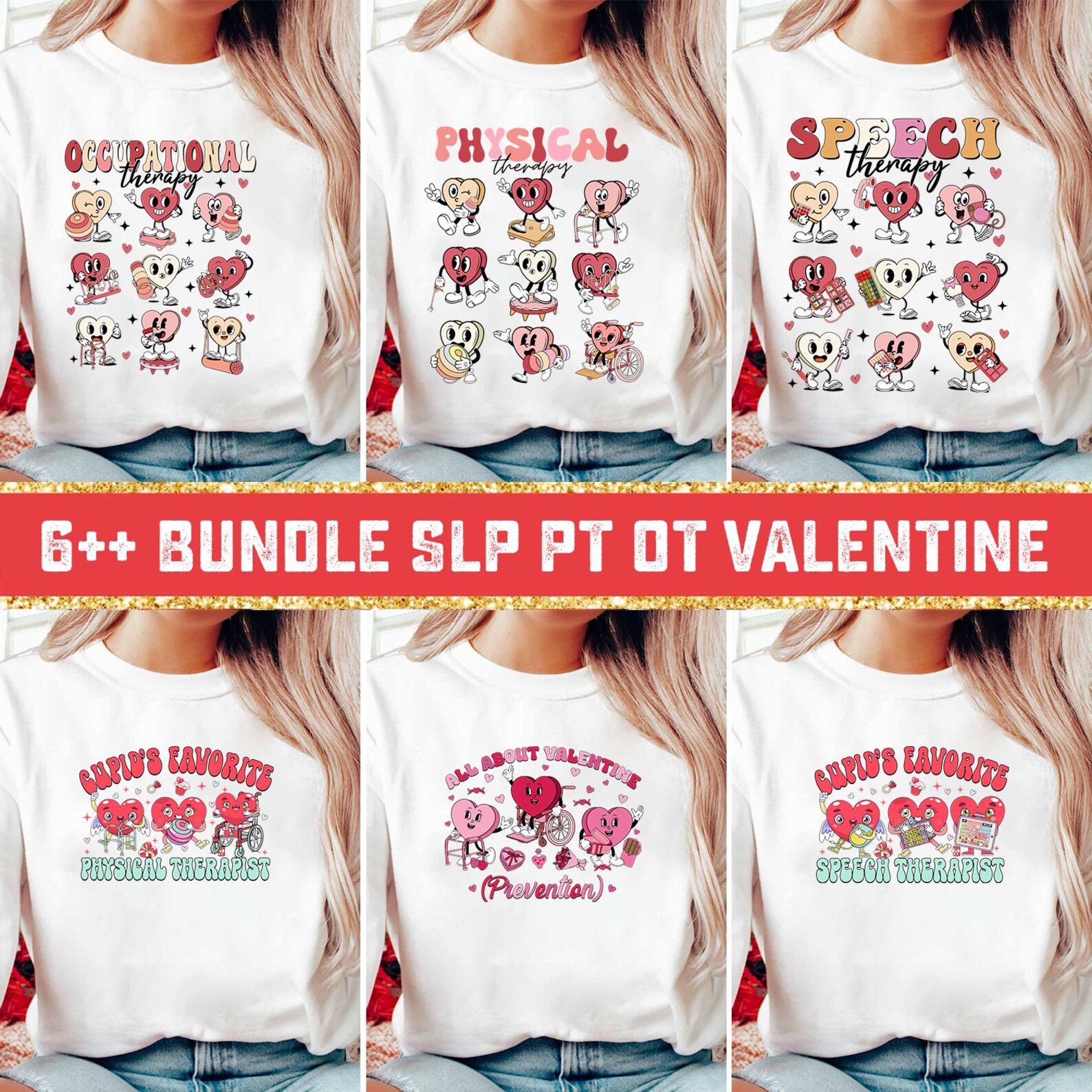 6 OT PT SLP Valentines Bundle, Occupational Therapy Bundle, Physical ...