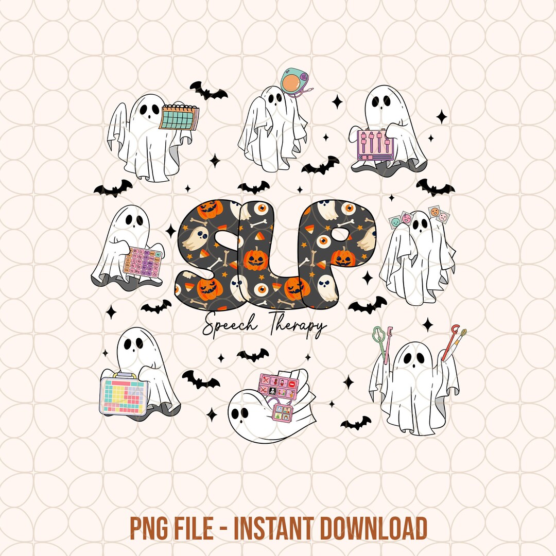 Speech Therapy Halloween Png, Trick or Speech Png, Spooky SLP Squad Png ...