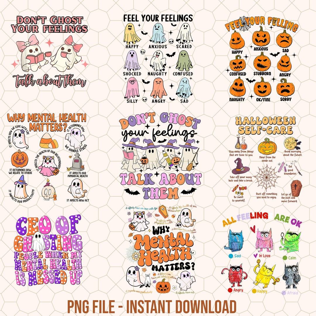 Halloween Mental Health Matters Bundle, Don't Ghost Your Feeling Talk ...
