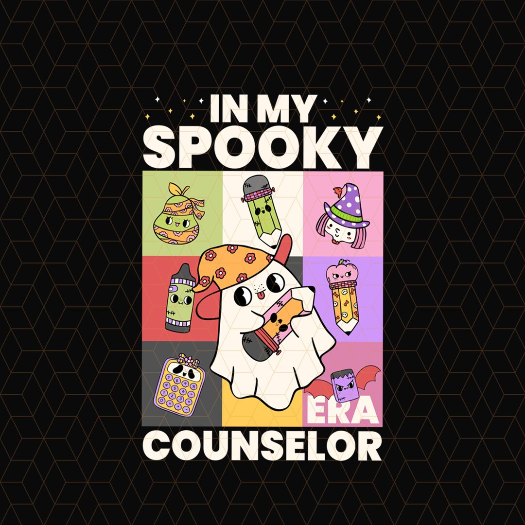 In My Spooky Counselor Png, Counselor Halloween Png, Spooky Teacher Png ...