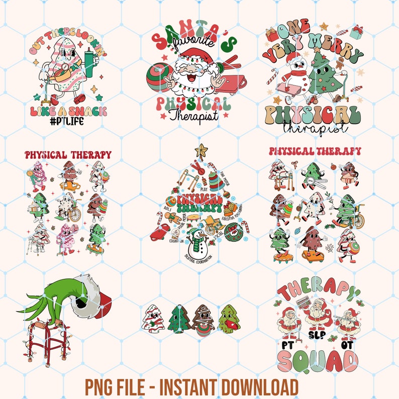 Physical Therapy Christmas Bundle, Physical Therapist Christmas Bundle ...