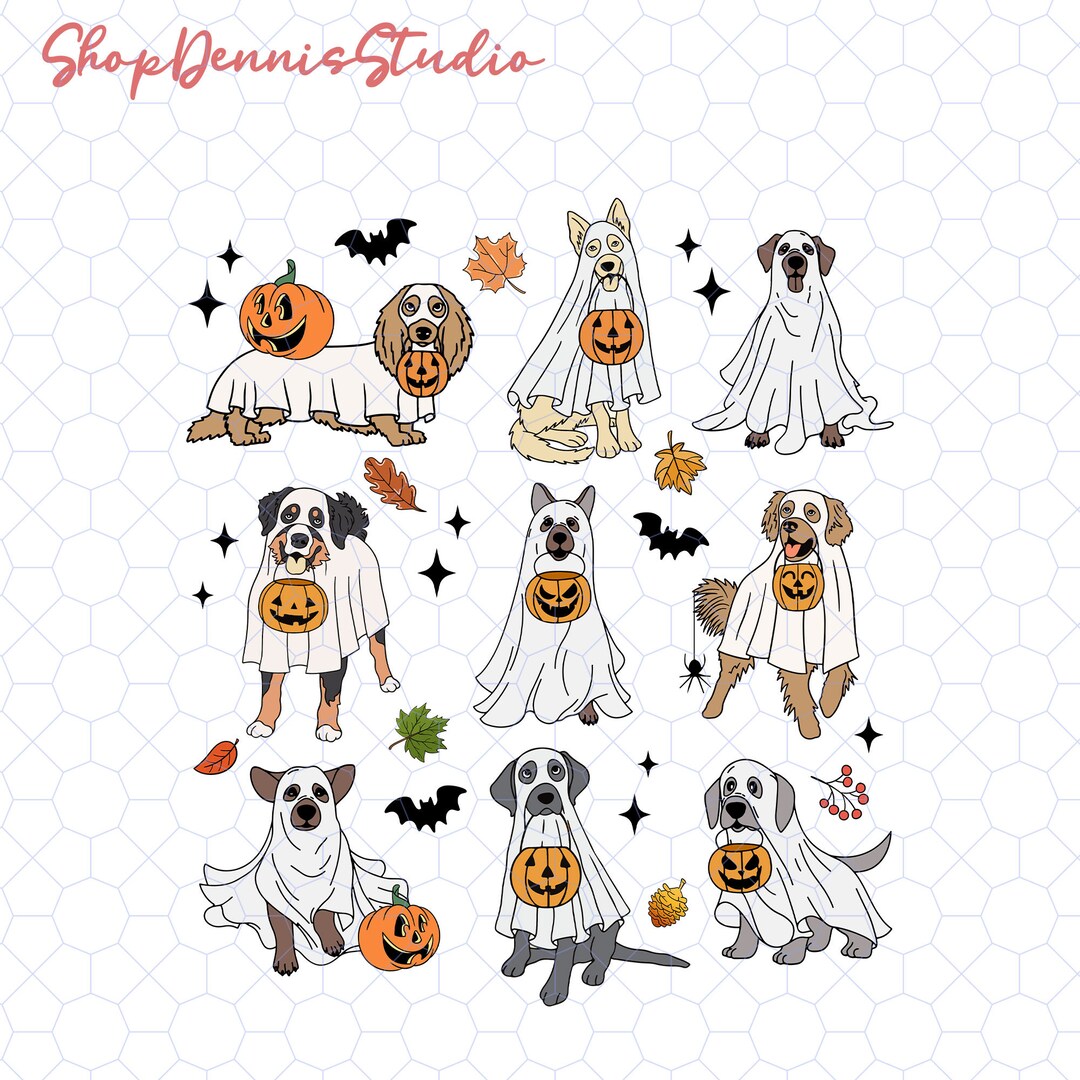 Cute Ghost Dog Halloween Png, Spooky Dog Png, Halloween Dog Mom Gifts ...