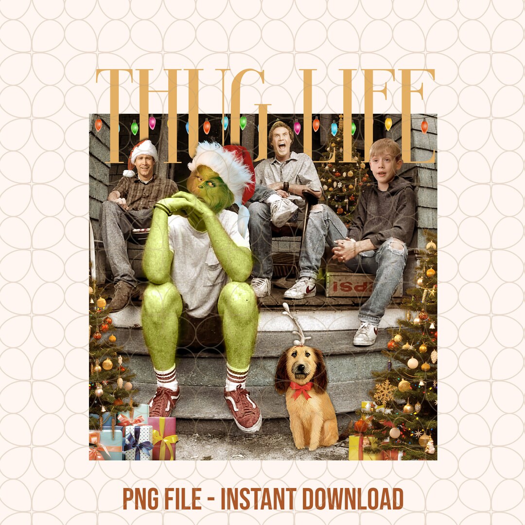Thug Life Christmas Movie Png, the Grinh Movie Png, Home Alone ...