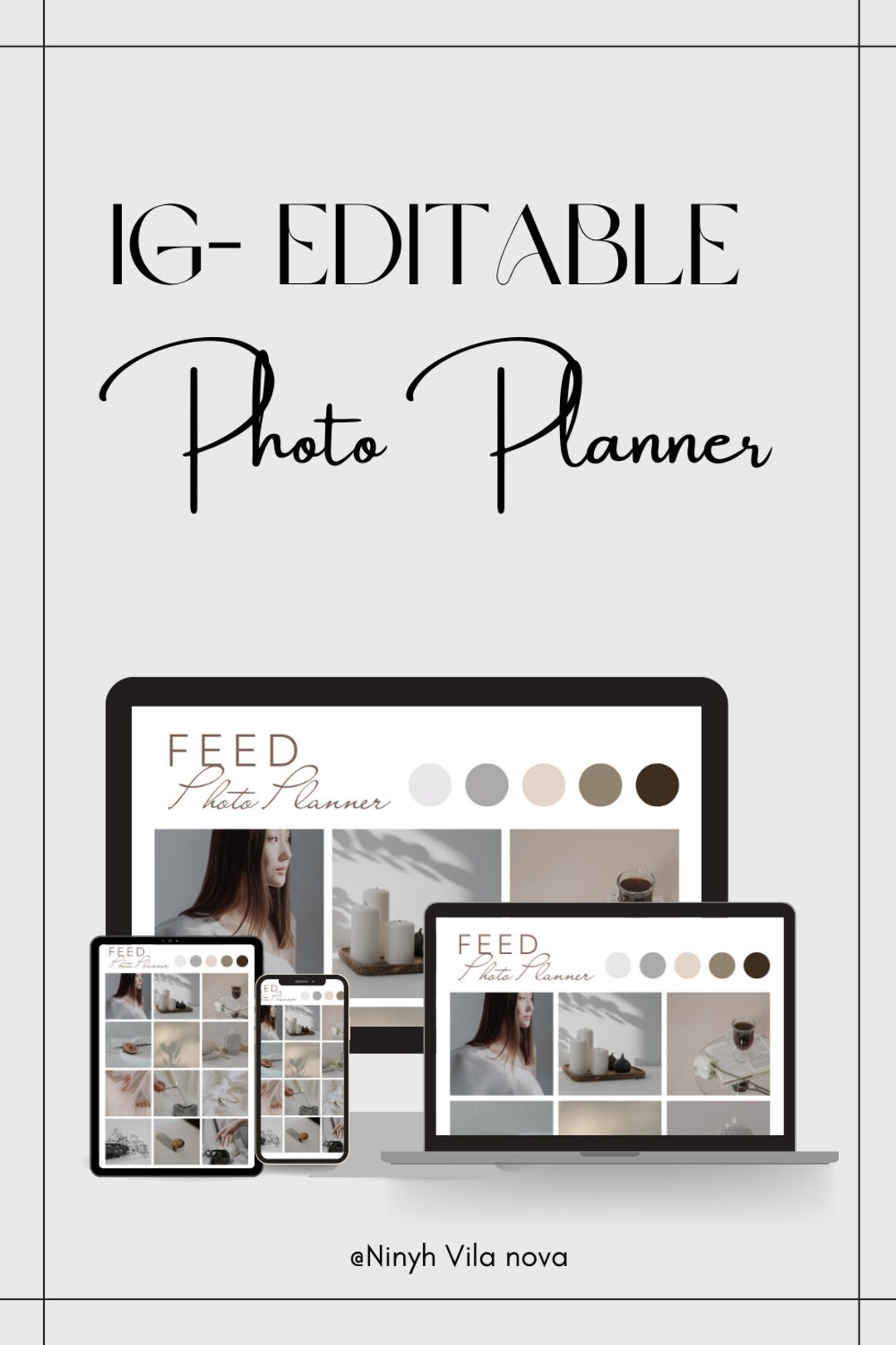 Canva Customizable Instagram Template - Editable Photo Planner for ...