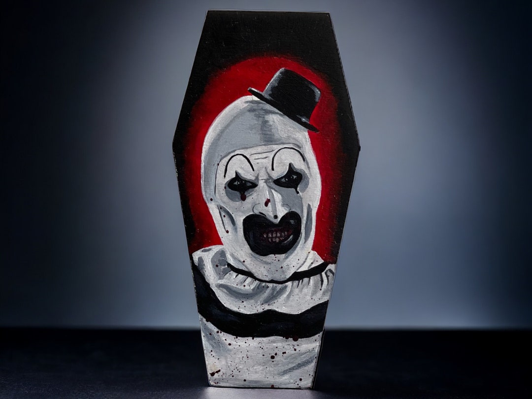 Terrifier Fan Art Acrylic Painting on Coffin Wood Panel - Etsy