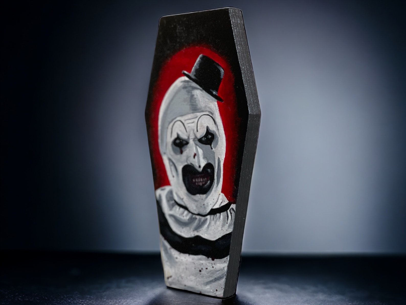 Terrifier Fan Art Acrylic Painting on Coffin Wood Panel - Etsy