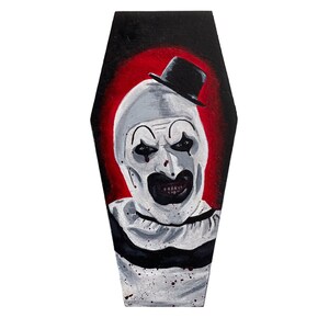 Terrifier Fan Art Acrylic Painting on Coffin Wood Panel - Etsy