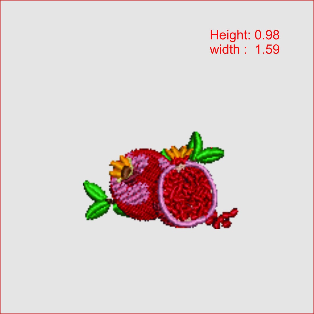 Pomegranate Embroidery Designs Fruit Machine Embroidery - Etsy