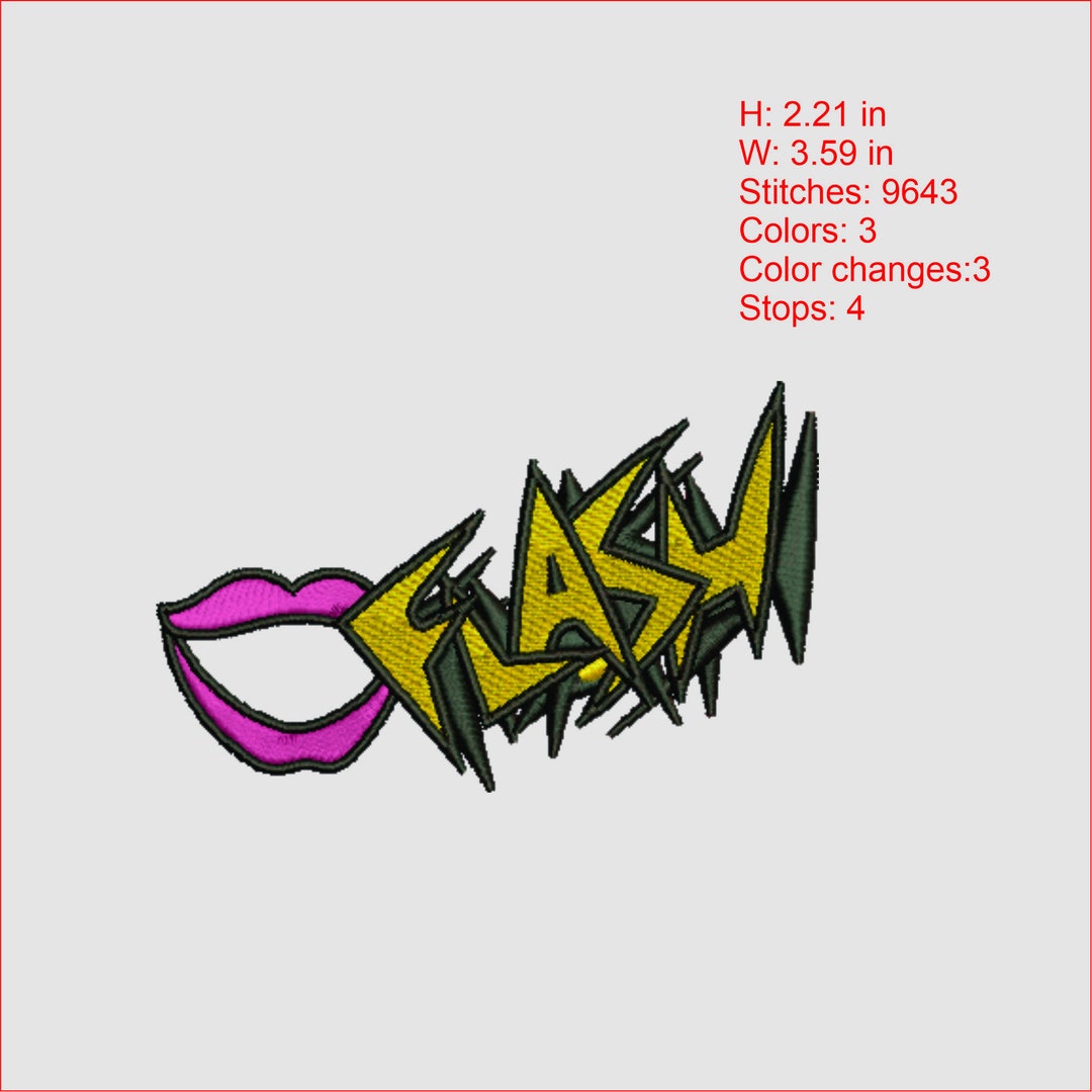 FLASH Speech Bubbles Comic Book Embroidery Design Machine - Etsy