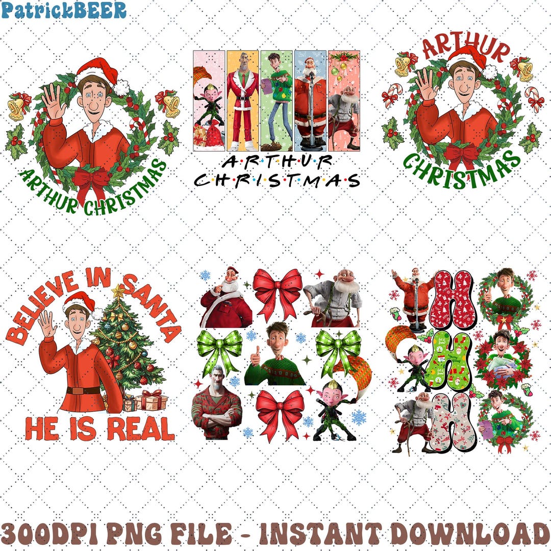Arthur and Friends Bundle Png, Arthur Christmas Png, Merry Christmas ...