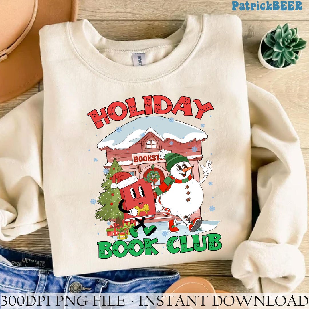 Holiday Book Club Christmas Png, Christmas Books Png, Book Lovers Png ...