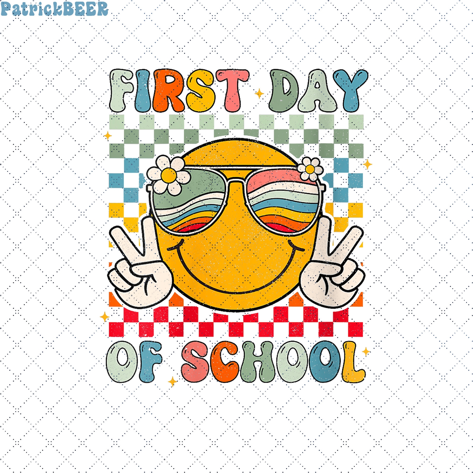 Welcome Back to School Png, First Day of School Png, Retro Teacher Png ...