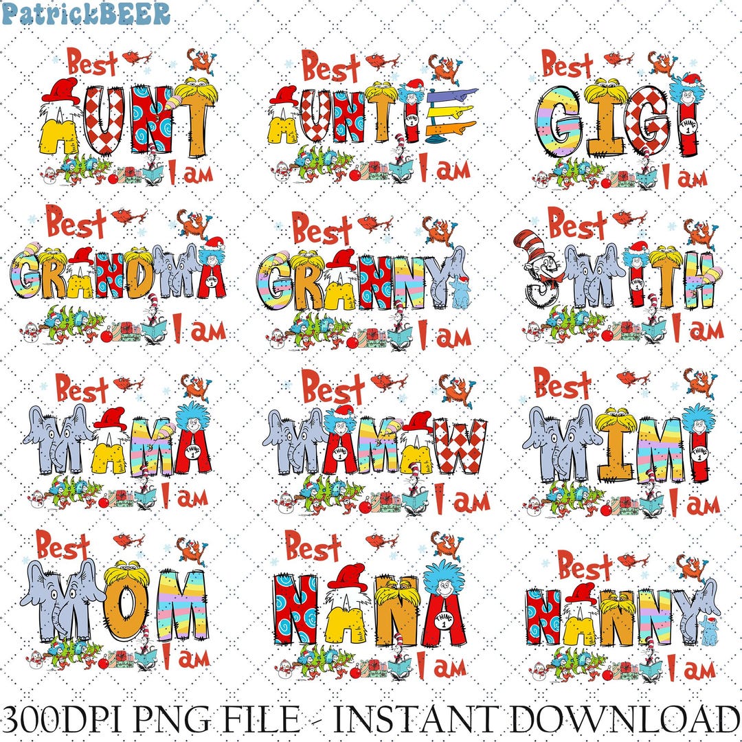Custom Name Best Aunt Mama Grandma Am Christmas Png, Christmas Children ...