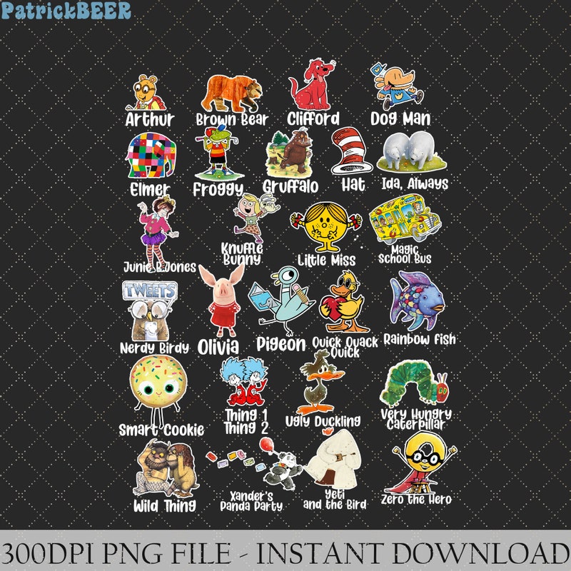 Book Character Svg - Etsy