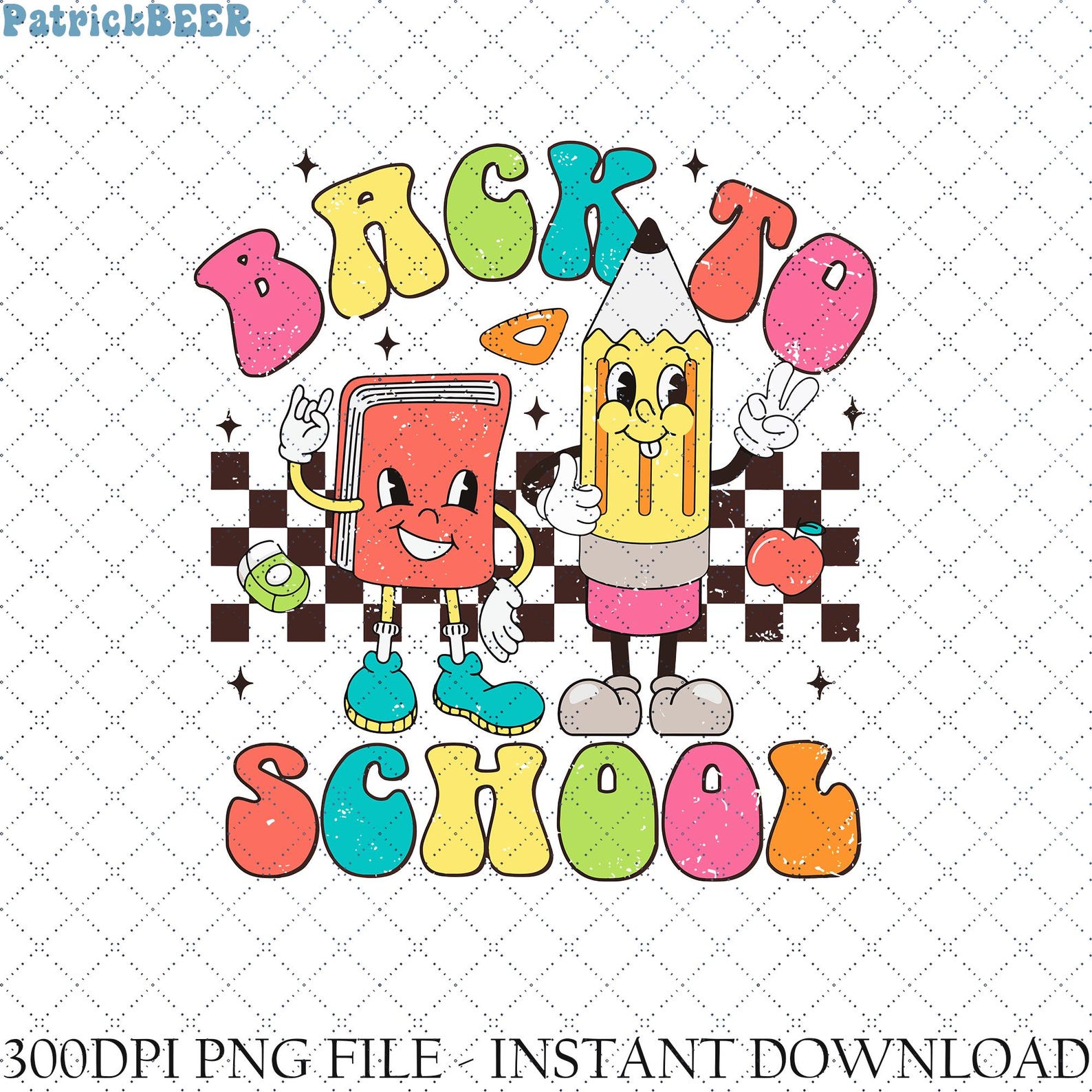 Retro Groovy Back to School Png, First Day of School Png, Retro Teacher ...