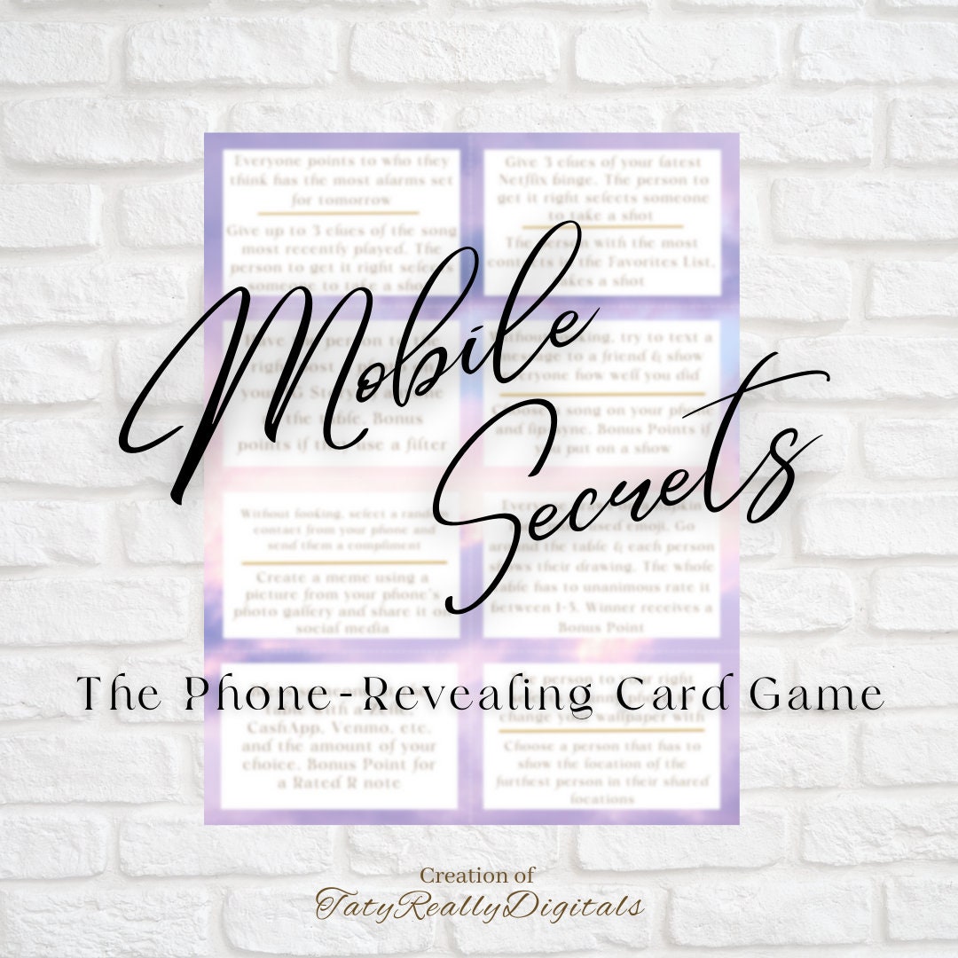 Phone-revealing Card Game : Mobile Secrets | Break the Ice W. 25 ...