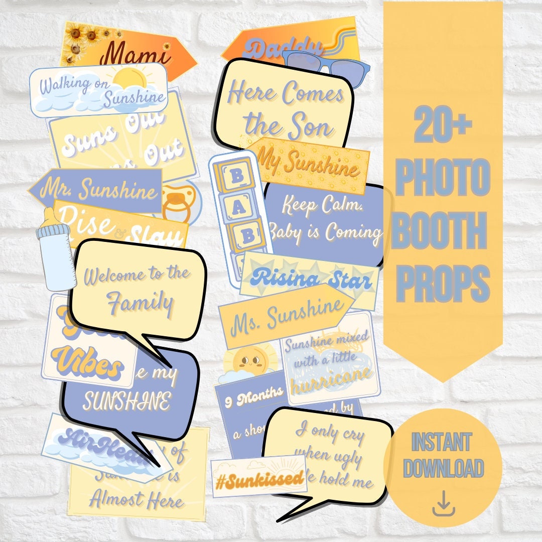 Here Comes the Son Babyshower Photo Props | Capture Precious Moments ...