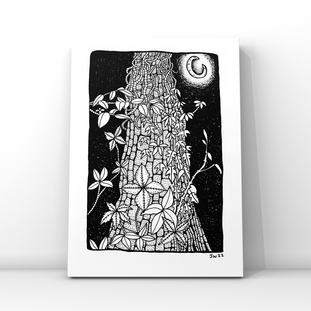 Tree Art Print Illustration Surreal Weird Quirky Drawing - Etsy