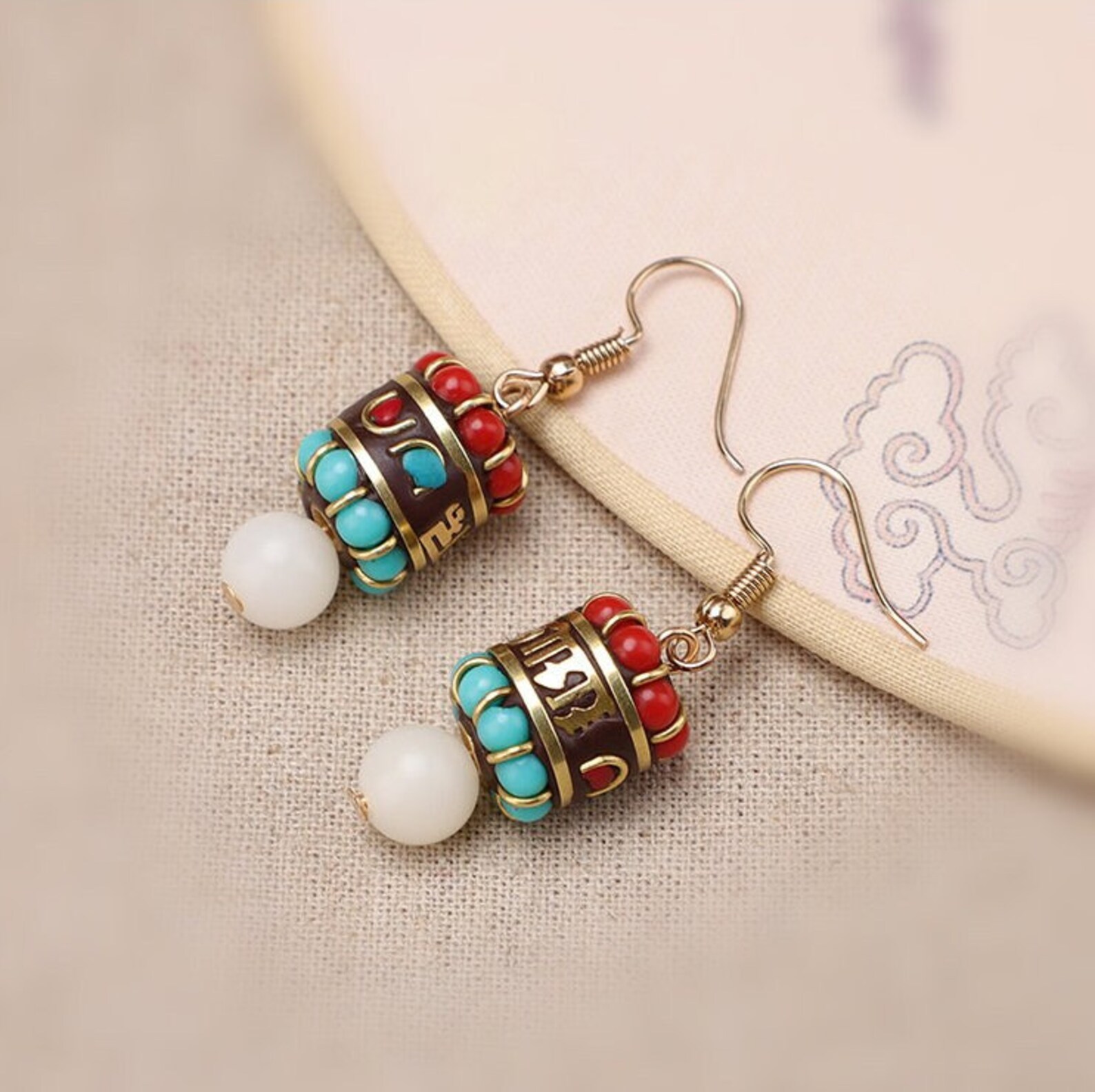 Nepal Exotic Earrings Tibetan Ethnic Style Online Celebrity Temperament ...