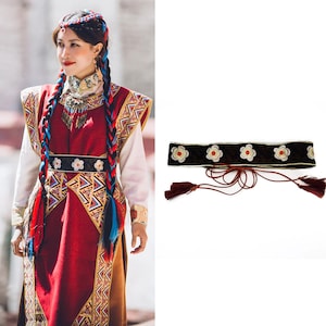Bandwidth Waist Seal Ethnic Style Tibetan Clothes Robe With String ...
