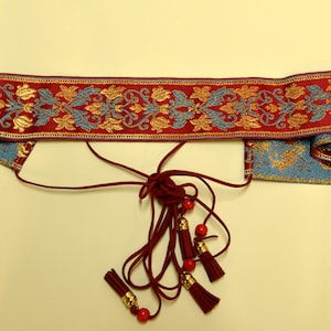 Bandwidth Waist Seal Ethnic Style Tibetan Clothes Robe With String ...