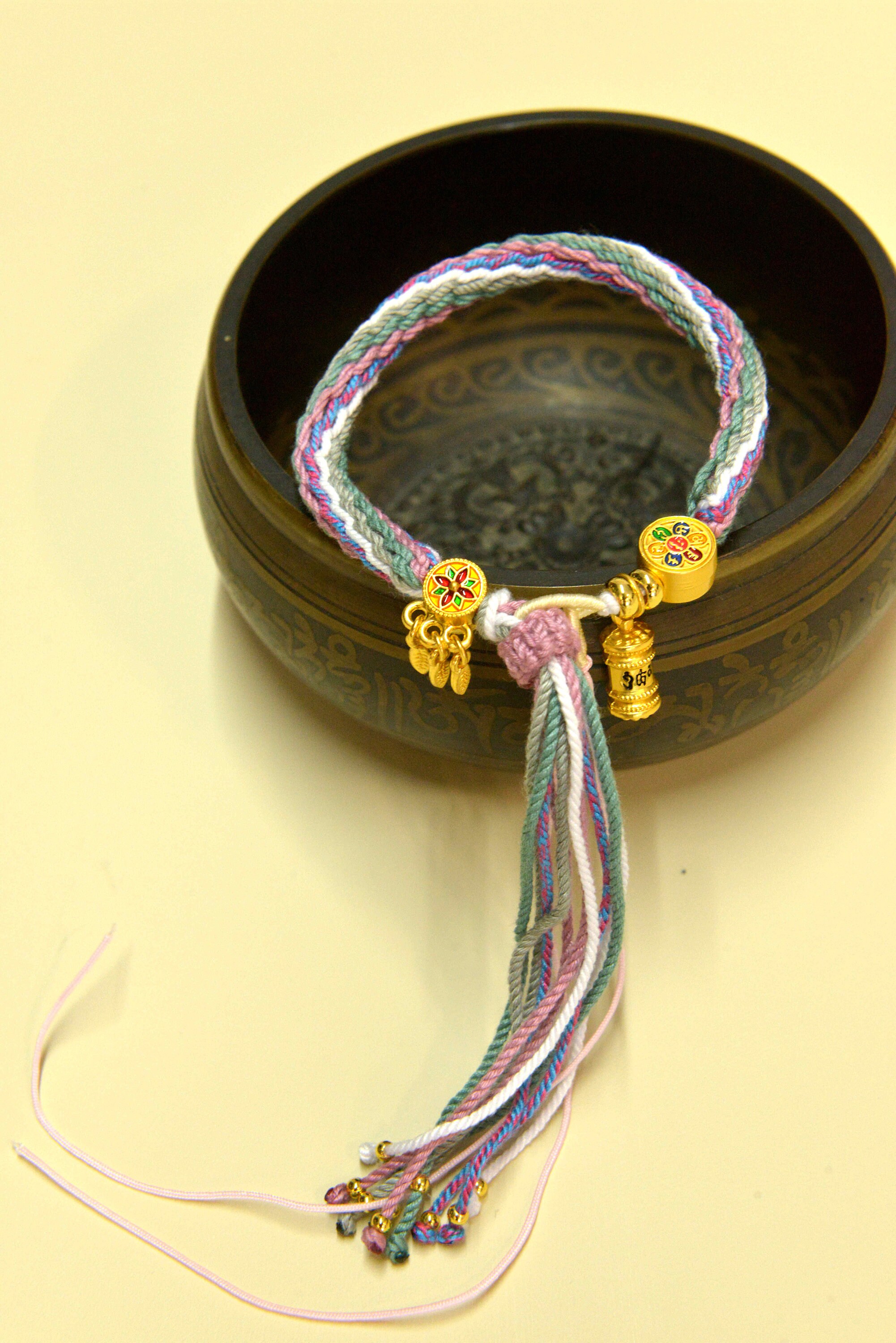 Tibetan Thangka Rope Bracelet: Gawu Box, Ethnic Tieji Style - Etsy