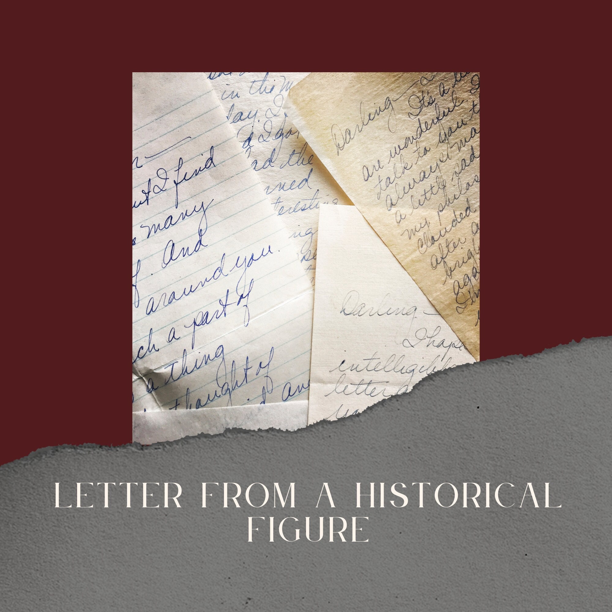 Custom Letter From a Historical Figure - Etsy