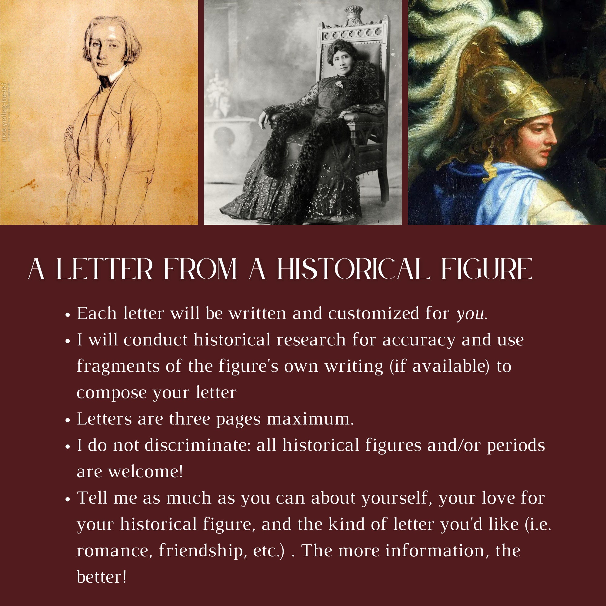 Custom Letter From a Historical Figure - Etsy