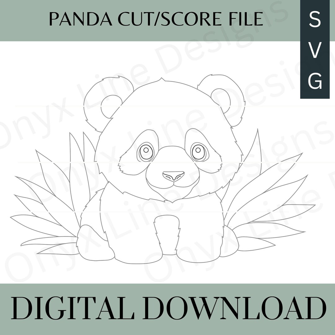 Panda Cut Score File SVG Baby Dragon Wall Decor Nursery Sign Laser SVG ...