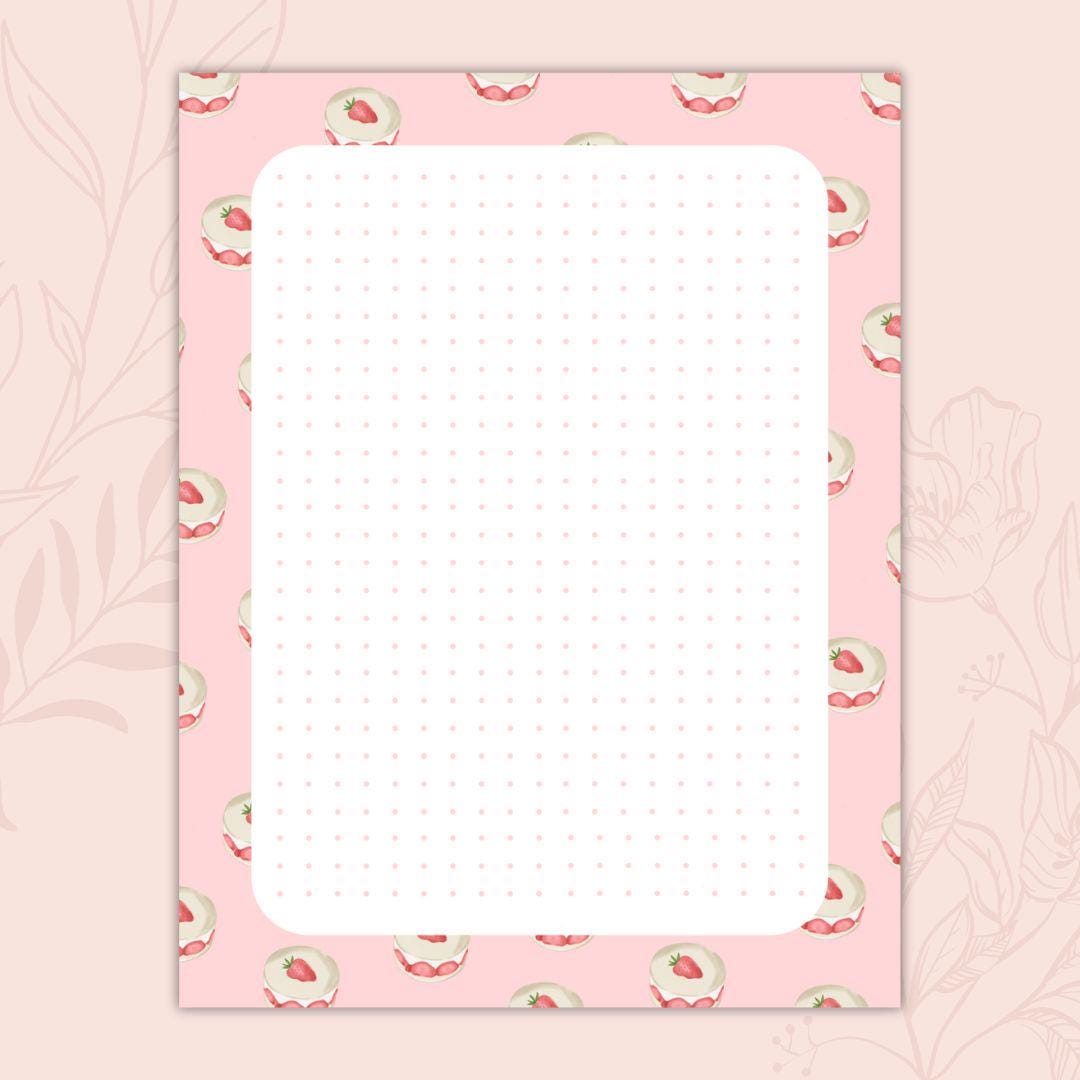 PRINTABLE Notes, Cute Letter Writing Paper, 8.5x11, DOT Journal Page ...