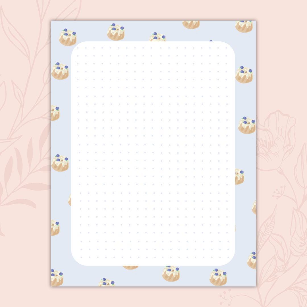 PRINTABLE Notes, Cute Letter Writing Paper, 8.5x11, DOT Journal Page ...