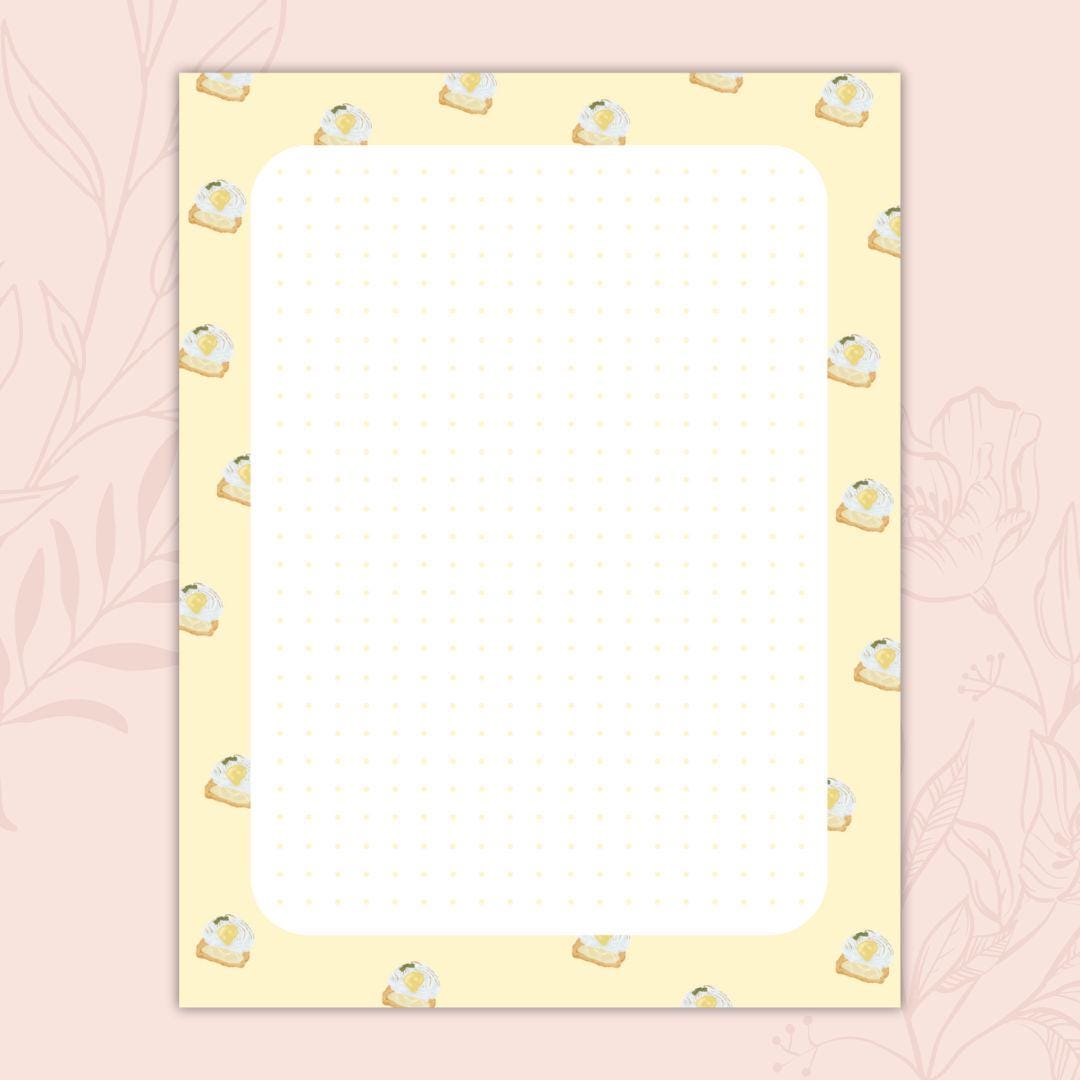 PRINTABLE Notes, Cute Letter Writing Paper, 8.5x11, DOT Journal Page ...