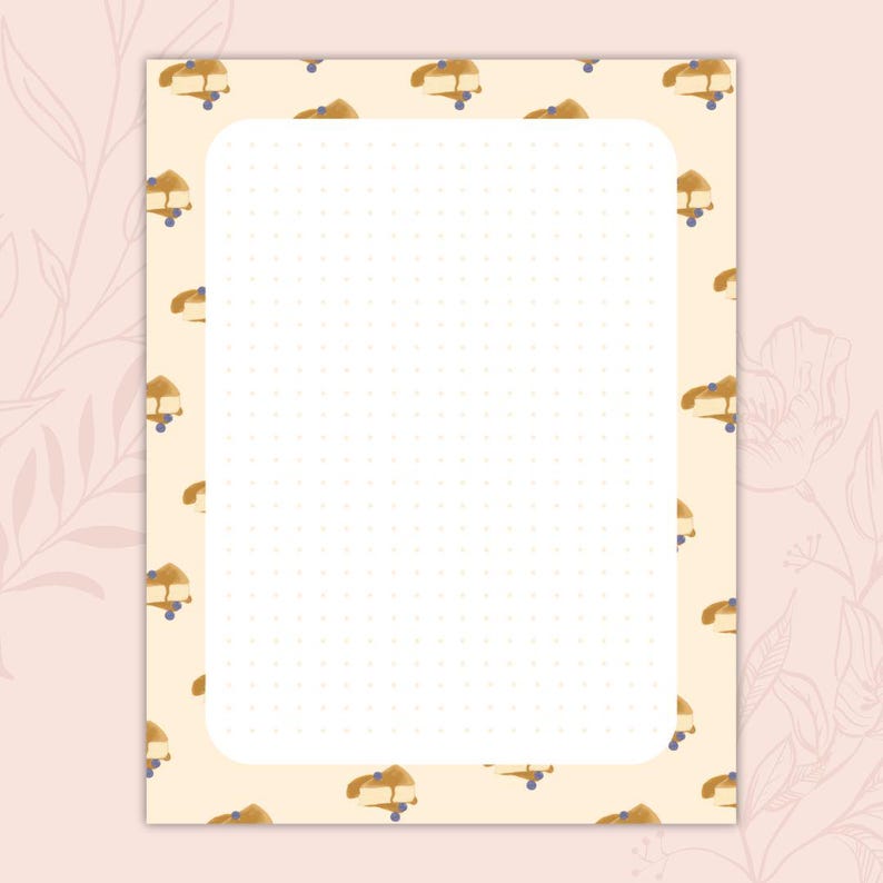 PRINTABLE Notes, Cute Letter Writing Paper, 8.5x11, DOT Journal Page ...