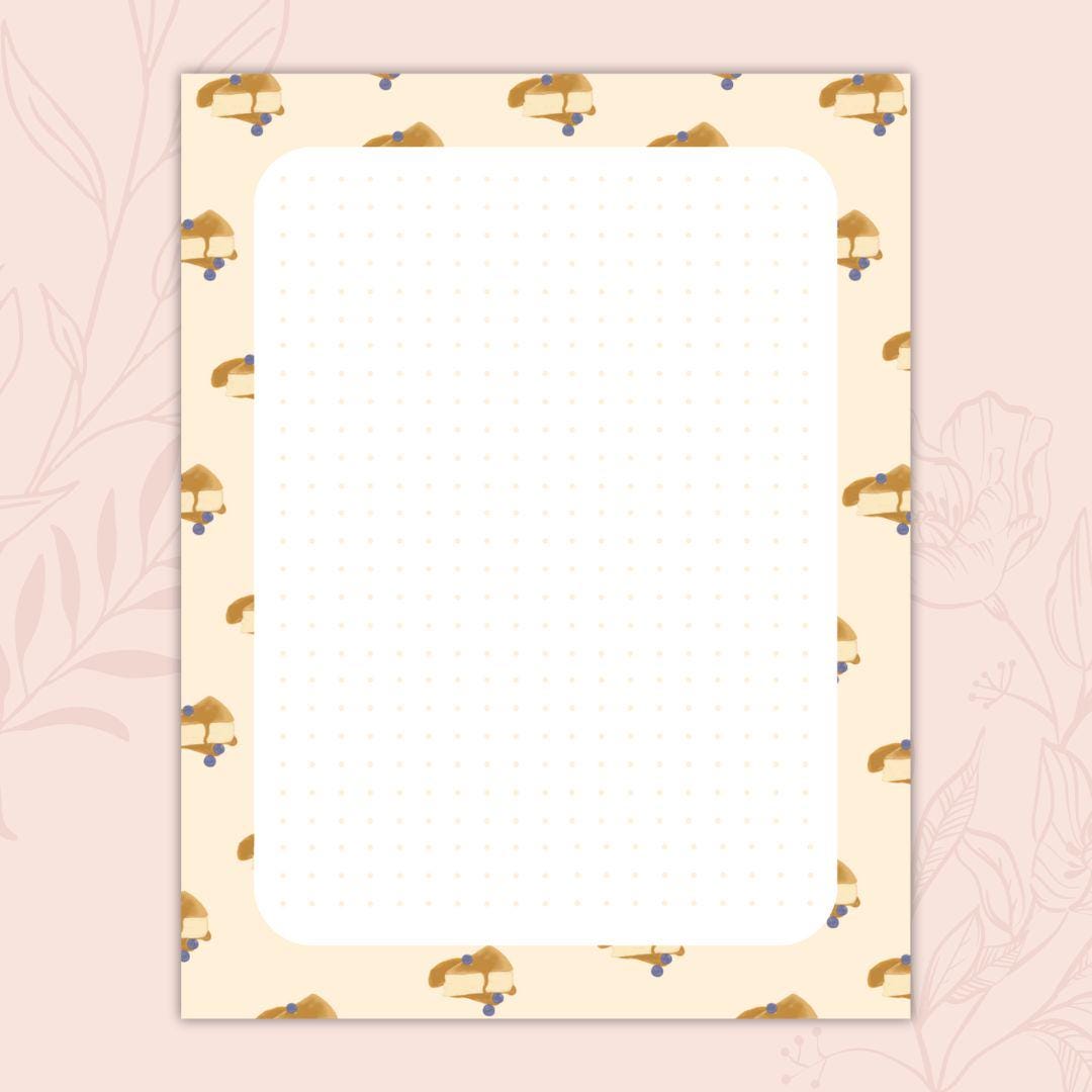 PRINTABLE Notes, Cute Letter Writing Paper, 8.5x11, DOT Journal Page ...