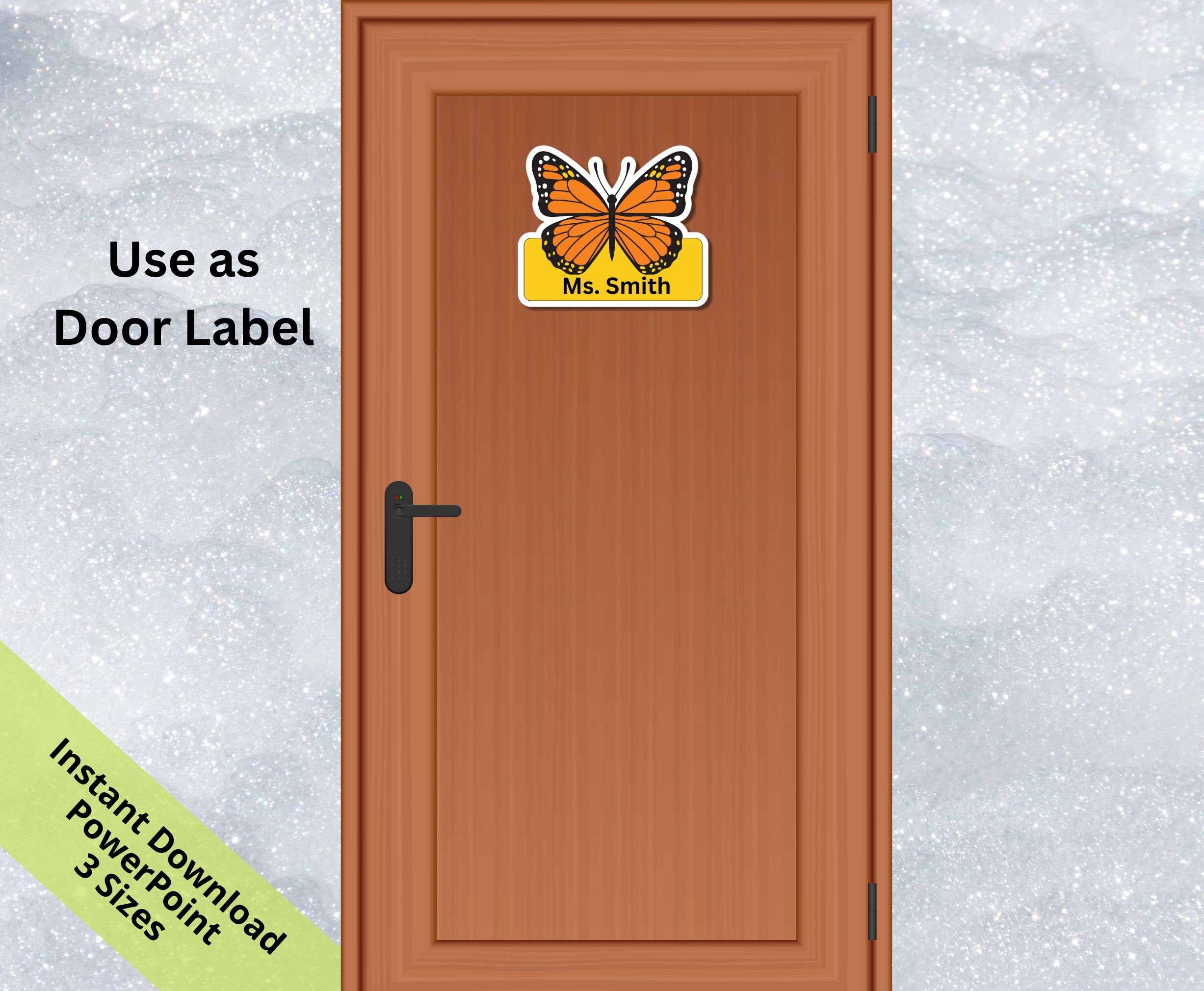 Monarch Butterfly Name Tags: Classroom Decor PRINTABLES (powerpoint ...