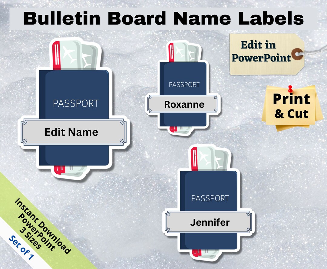 Passport Name Tags: Editable Classroom Decor (powerpoint, Digital ...