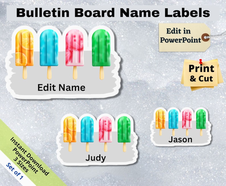 Summer Popsicles, Editable Student Name Tags PRINTABLES, Classroom ...