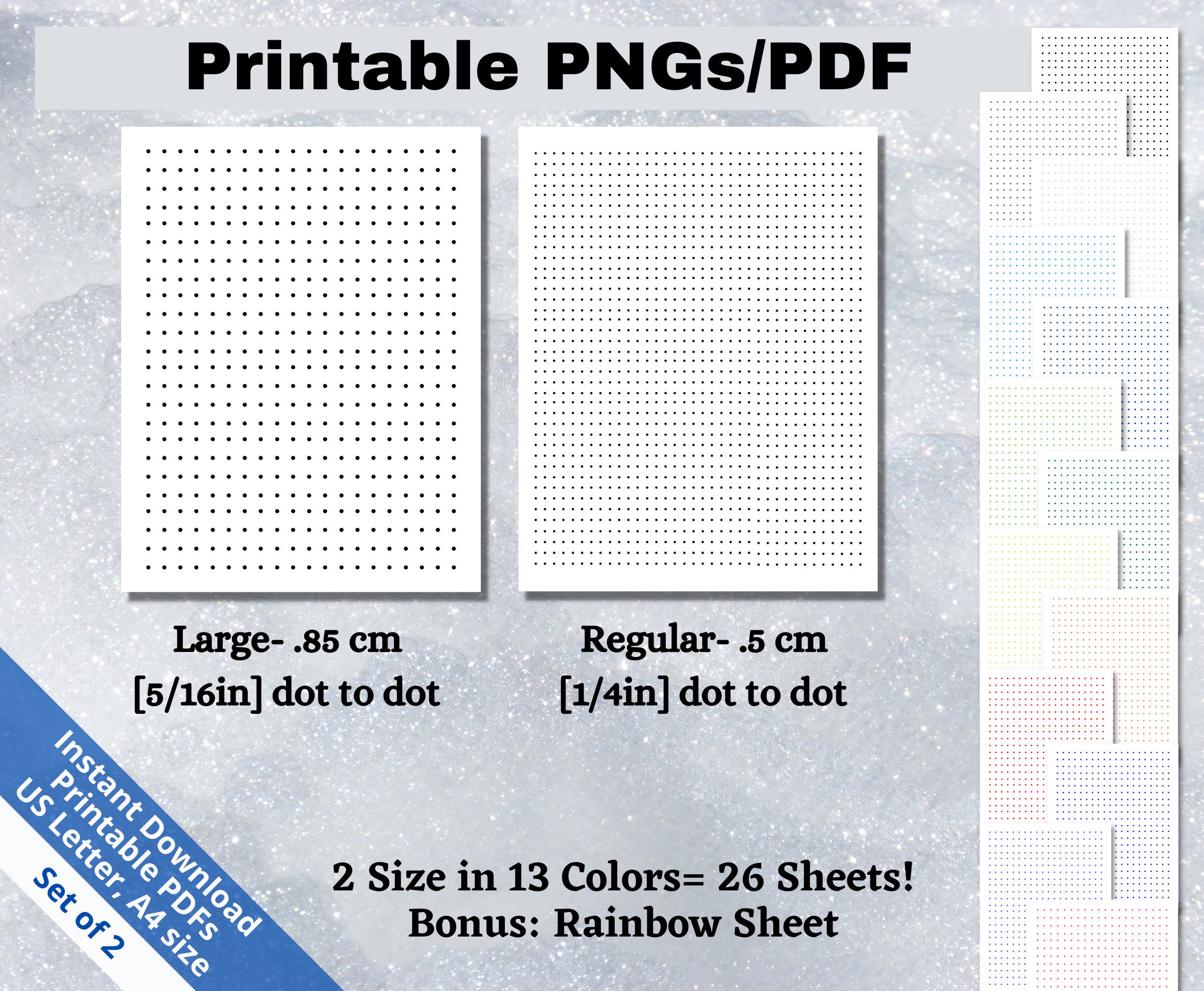 Printable Dot Graph Paper PDF, Bundle Dot Grid Paper, Digital Dot Graph ...