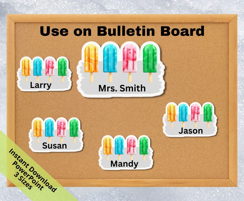 Summer Popsicles, Editable Student Name Tags PRINTABLES, Classroom ...