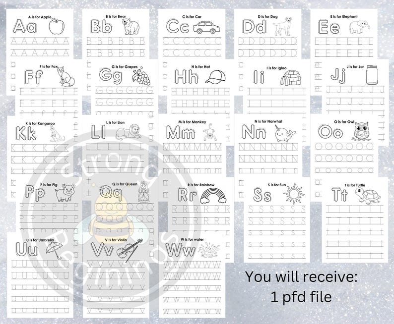 Coloring & Tracing, Letters Tracing, Printable Handwriting Practice ...