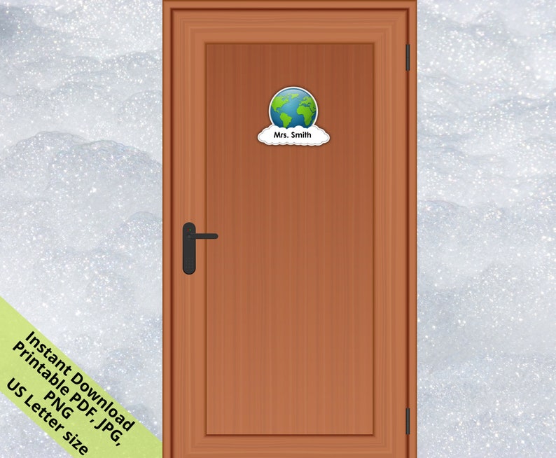 Earth Globe Name Tags: Classroom Decor (editable PDF) - Etsy