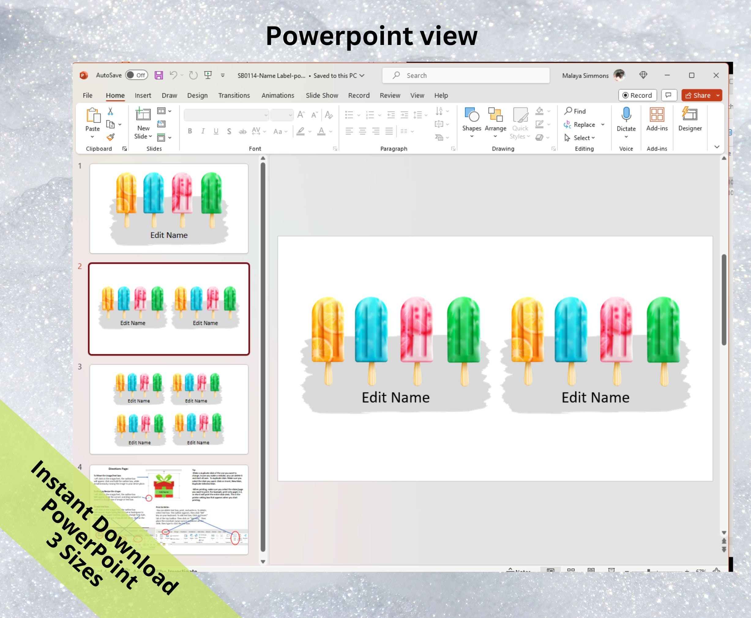Summer Popsicles, Editable Student Name Tags PRINTABLES, Classroom ...