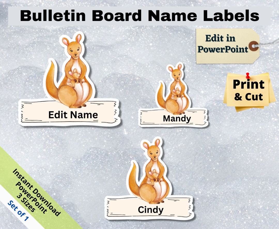 Kangaroo Name Tags: Editable Classroom Decor (printable Digital ...